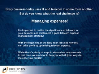 8 Ways to Optimize your Telecom Expense | PPTX