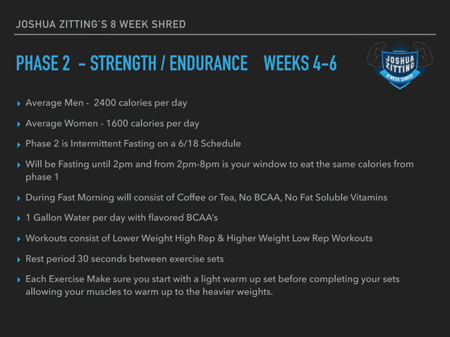 8+Week+Shred+Plan-+Starter+PDF (1).pdf | Bodybuilding | Sports