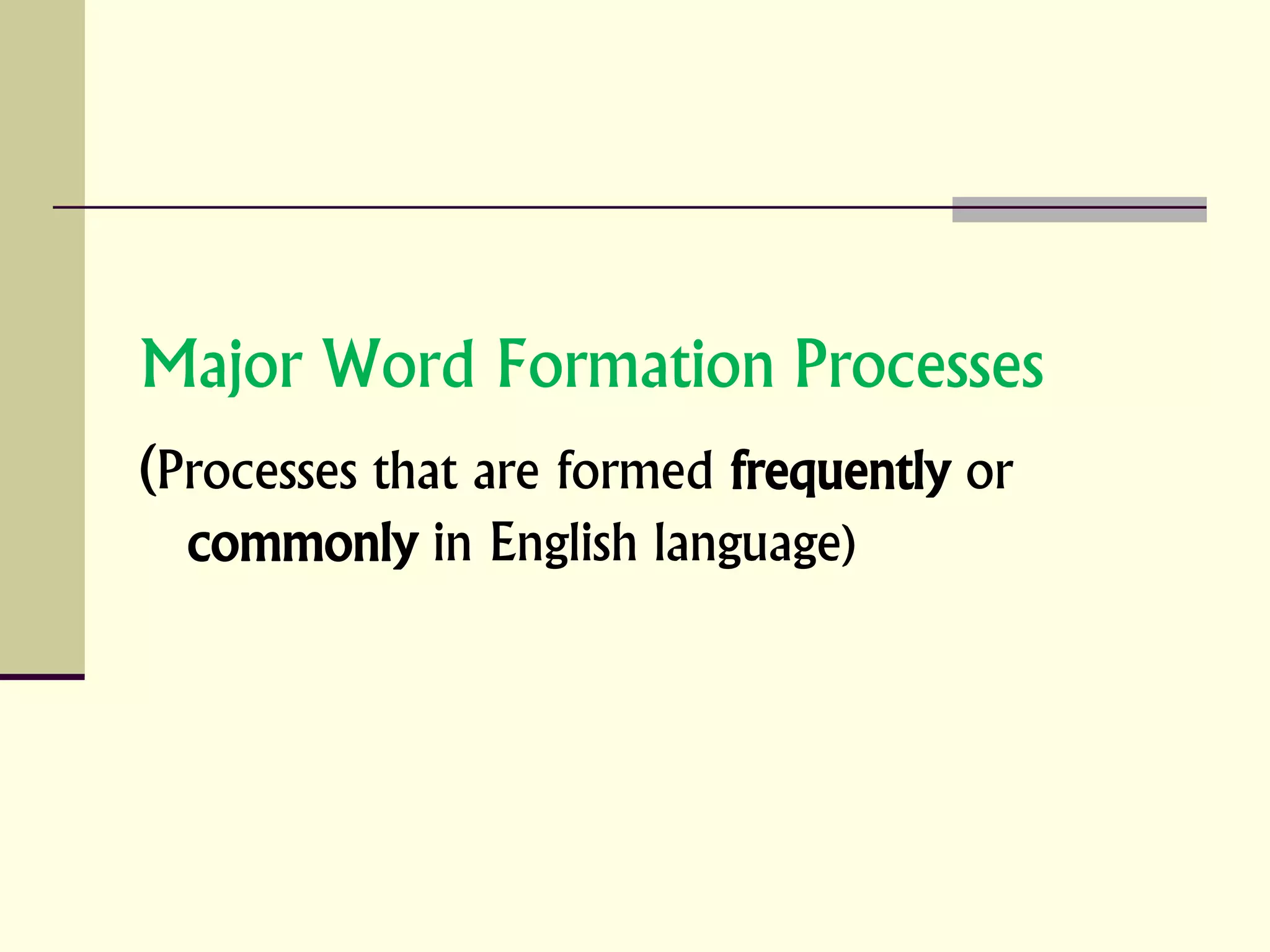 8 word formation | PDF
