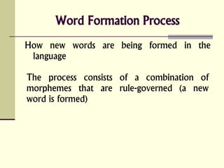8 word formation | PDF | Geology | Science