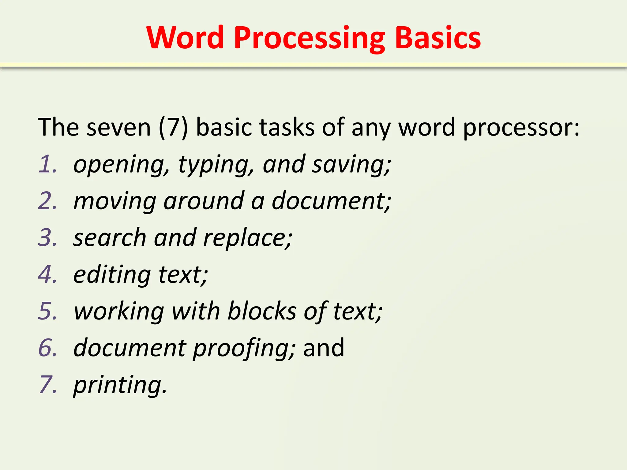 Introduction to Microsoft Word Processor | PPTX