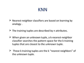 K-NEAREST NEIGHBOR (KNN) | PPT
