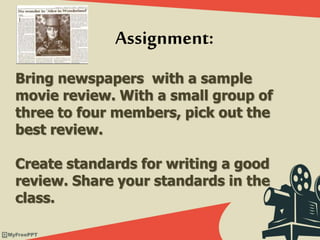 Writing a reaction paper or review - EAPP | POTX