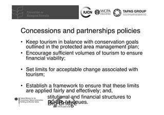 Legal framework for concessions in protected areas, Paul F J Eagles | PDF