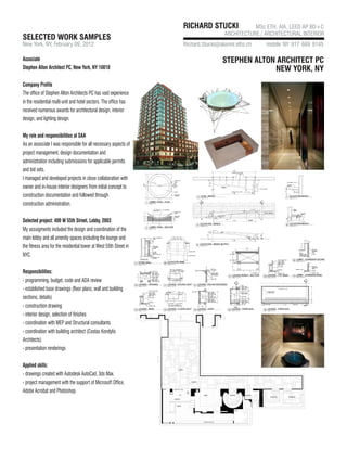 Richard Stucki - Selected Work | PDF