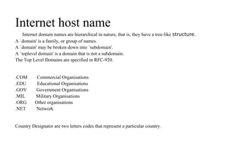 Internet Host Name | PPT