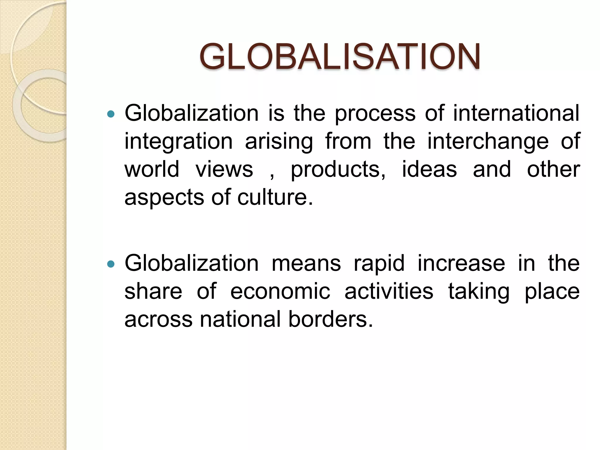 Globalisation ppt | PPT