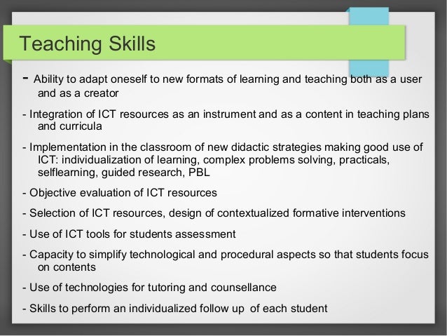 ICT Skills for Teachers