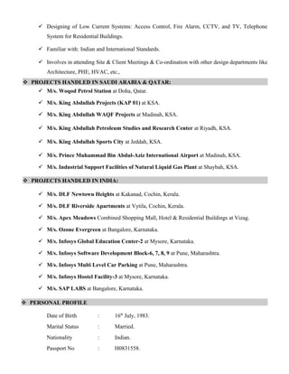 8 Years of Experience in Electrical Field | DOC