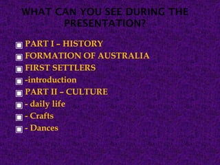 The amazing Australian history and culture | PPTX