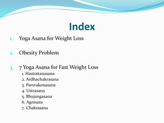 7 Yoga Asana for Fast Weight Loss | PPTX | Endocrine and Metabolic ...