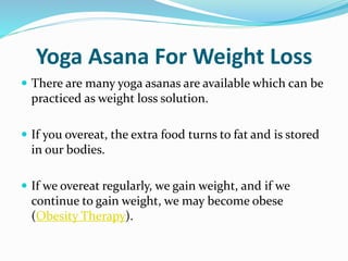 7 Yoga Asana for Fast Weight Loss | PPTX | Endocrine and Metabolic ...