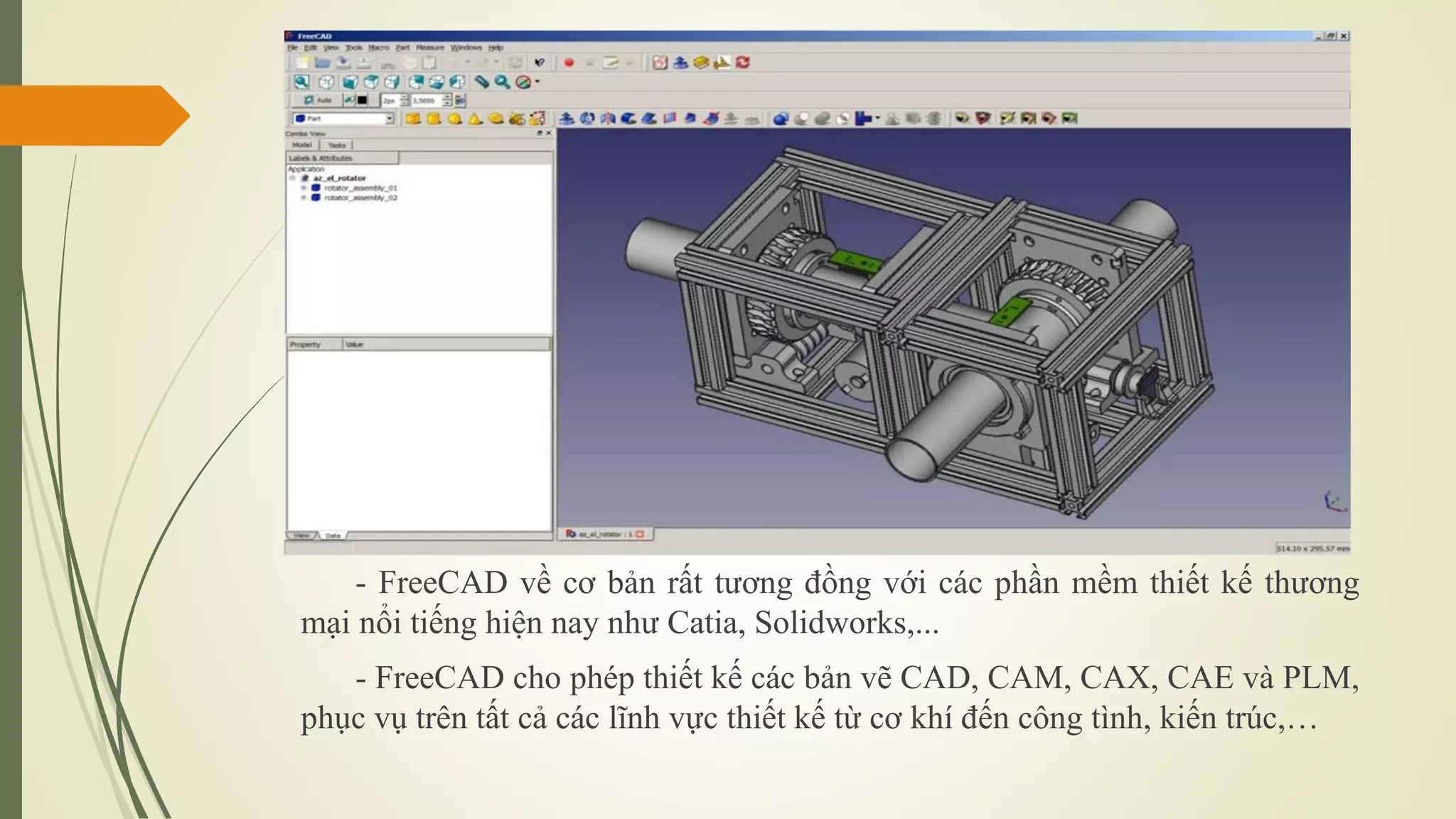 giới thiệu phần mềm thiết kế cơ khí miễn phí mã nguồn mở FreeCAD | PPTX