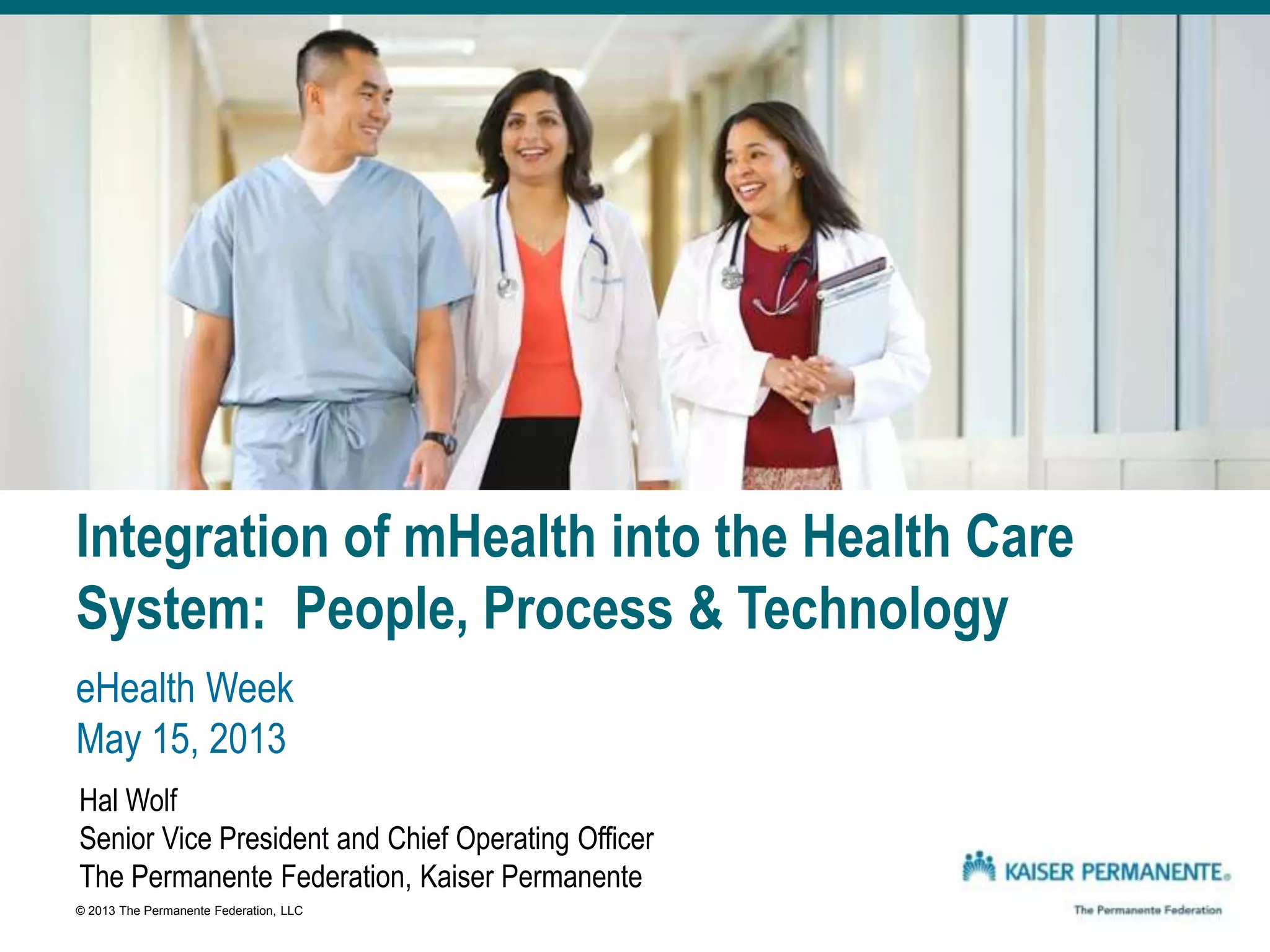 mHealth Symposium 2013 Hal Wolf | PPTX | Healthcare Industry | Industries