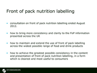 Food labelling and advertising | PPTX