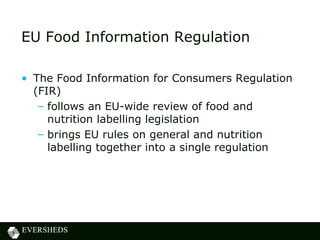 Food labelling and advertising | PPTX