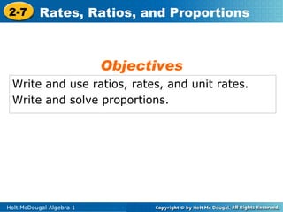 Algebra 1. 9.12 Lesson. Proportions | PPT