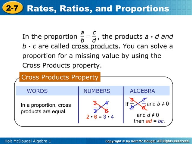 Algebra 1. 9.12 Lesson. Proportions | PPT