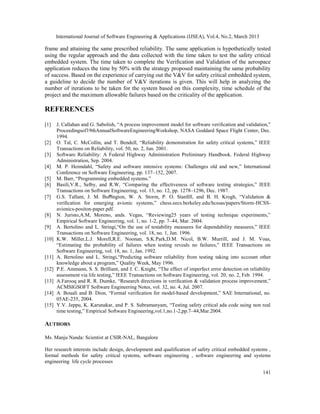 AN EFFECTIVE VERIFICATION AND VALIDATION STRATEGY FOR SAFETY-CRITICAL ...