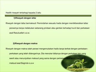 9.8.2012 hadis riwayah | PPT