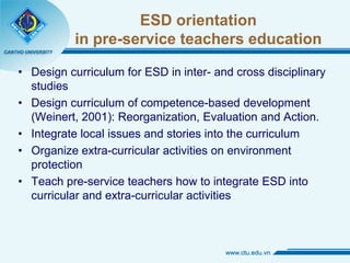 9. Integration of education for sustainable development in the School ...