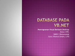 9. database pada vb.net