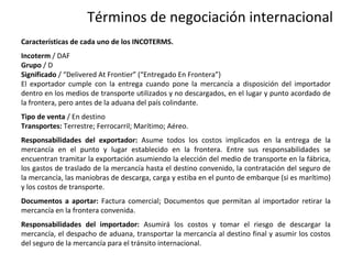 9. terminos de negociacion_internacional_incoterms | PPT
