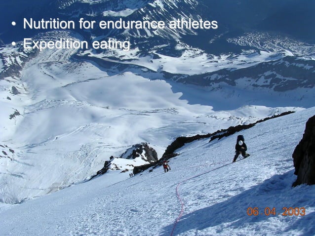 High Altitude Mountaineering Seminar 2013 - 9.30.13 Nutrition at High ...