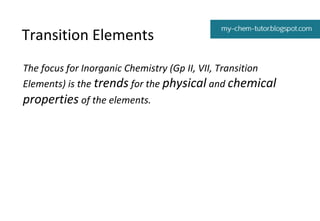 Transition Elements | PPT