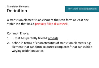 Transition Elements | PPT
