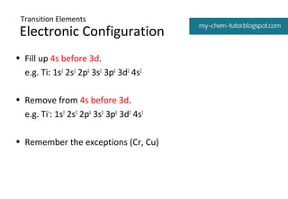 Transition Elements | PPT