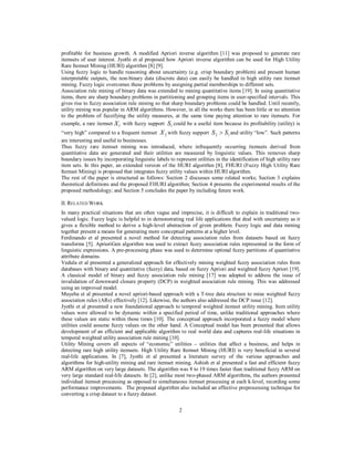 A Fuzzy Algorithm for Mining High Utility Rare Itemsets – FHURI | PDF