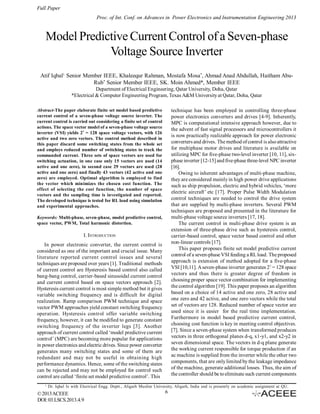 Model Predictive Current Control of a Seven-phase Voltage Source Inverter | PDF | Radio Control ...