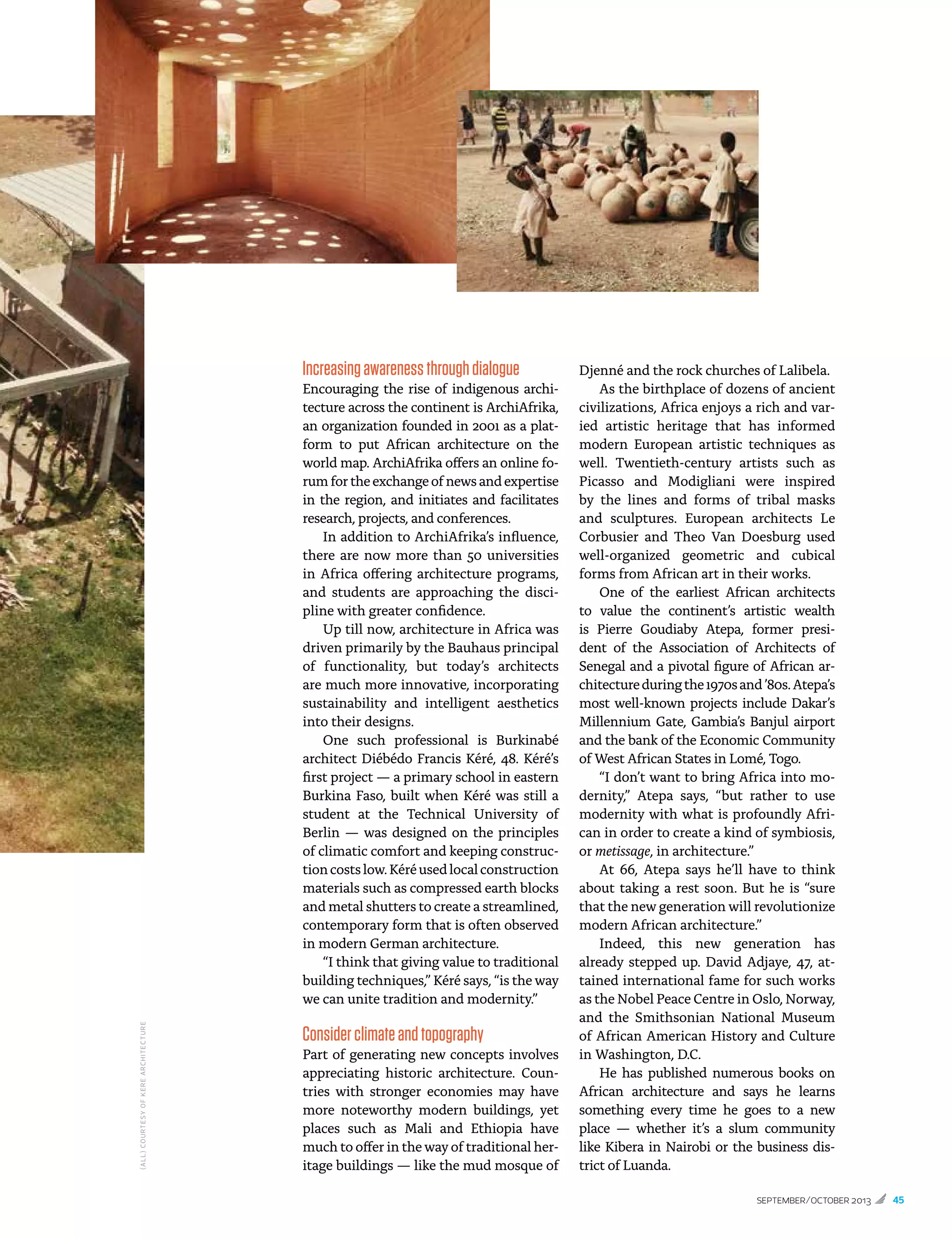 9.selamta.september 2013. the rise of african architecture | PDF