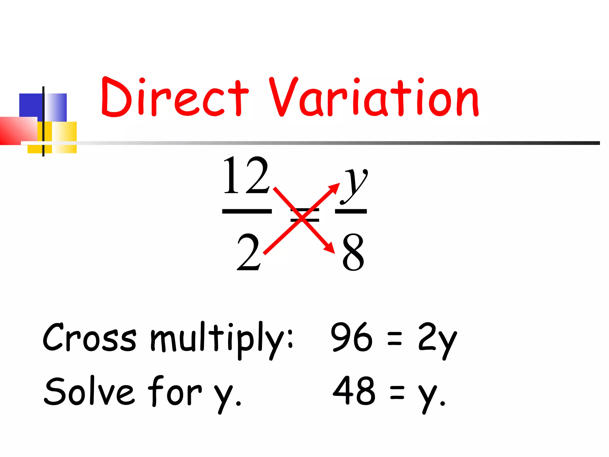 Direct and Inverse variations | PPT