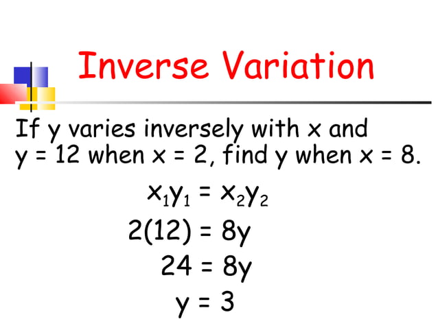 Direct and Inverse variations | PPT | Physics | Science