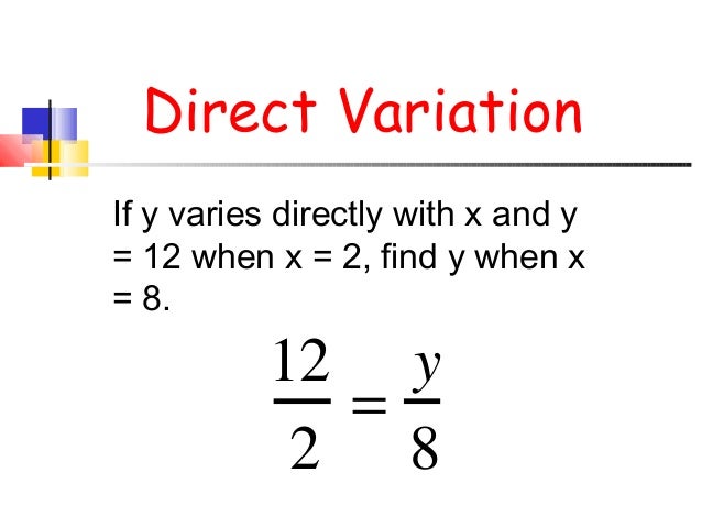 Direct and Inverse variations