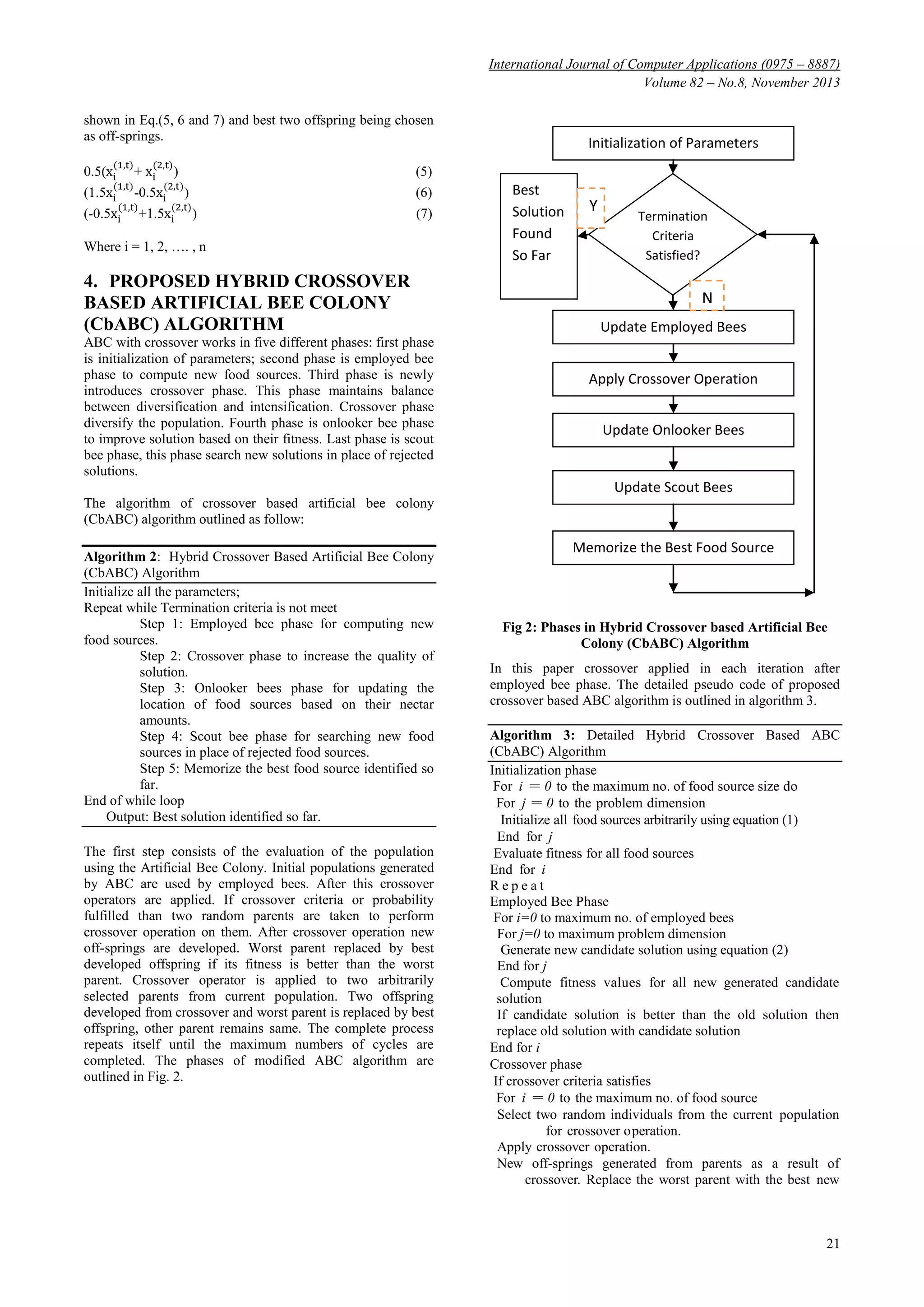 A novel hybrid crossover based abc algorithm | PDF