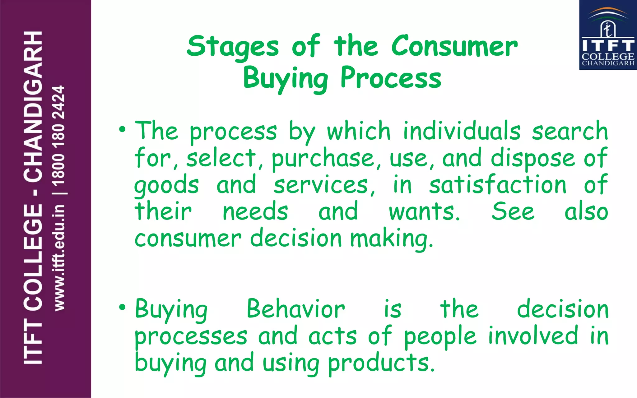 CONSUMER BUYING BEHAVIOR | PPT