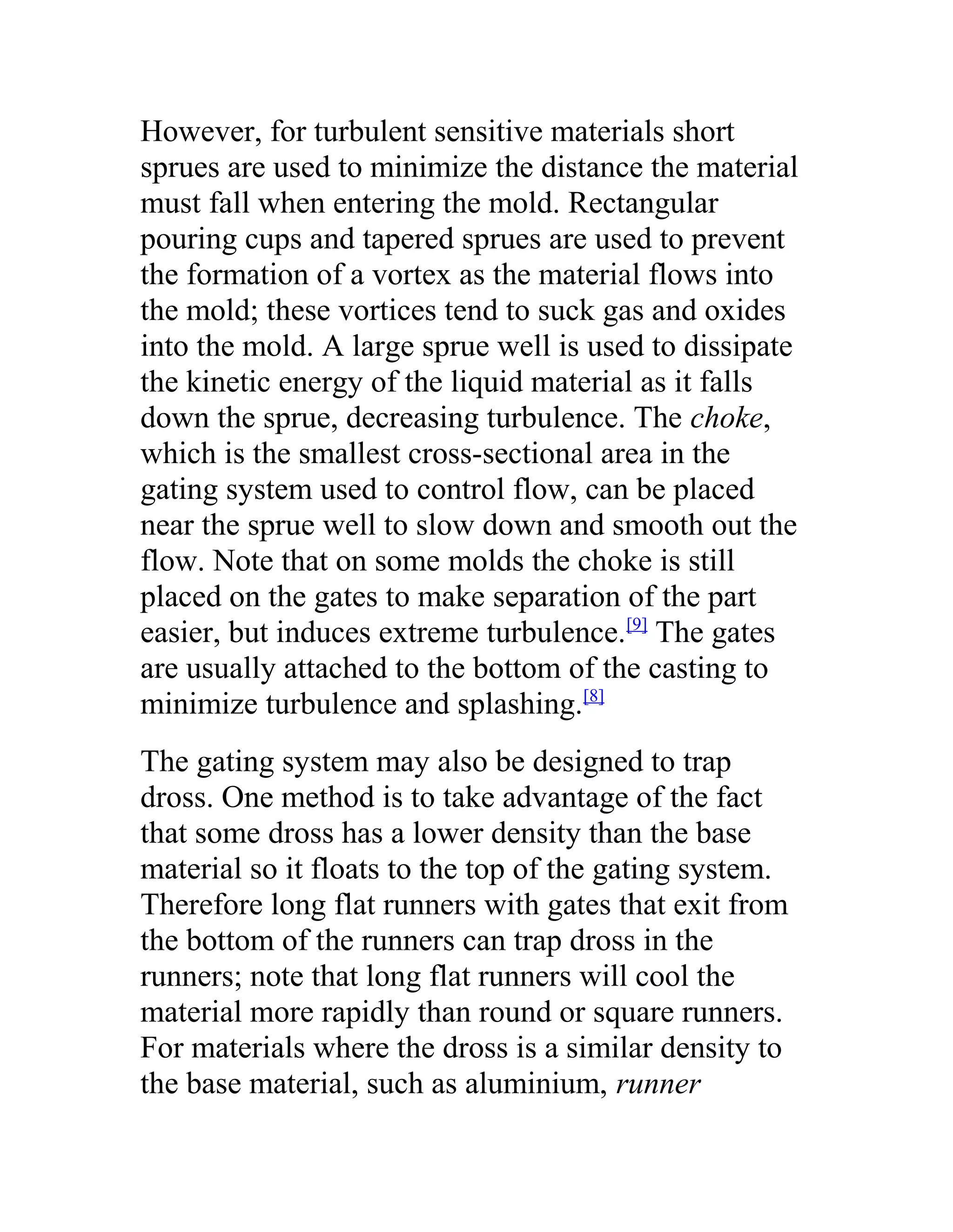 IIIE SECTION A MANUFACTURING TECHNOLOGY NOTES 9.design for gating and ...