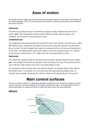 MOTION IN AIRCRAFTS | PDF