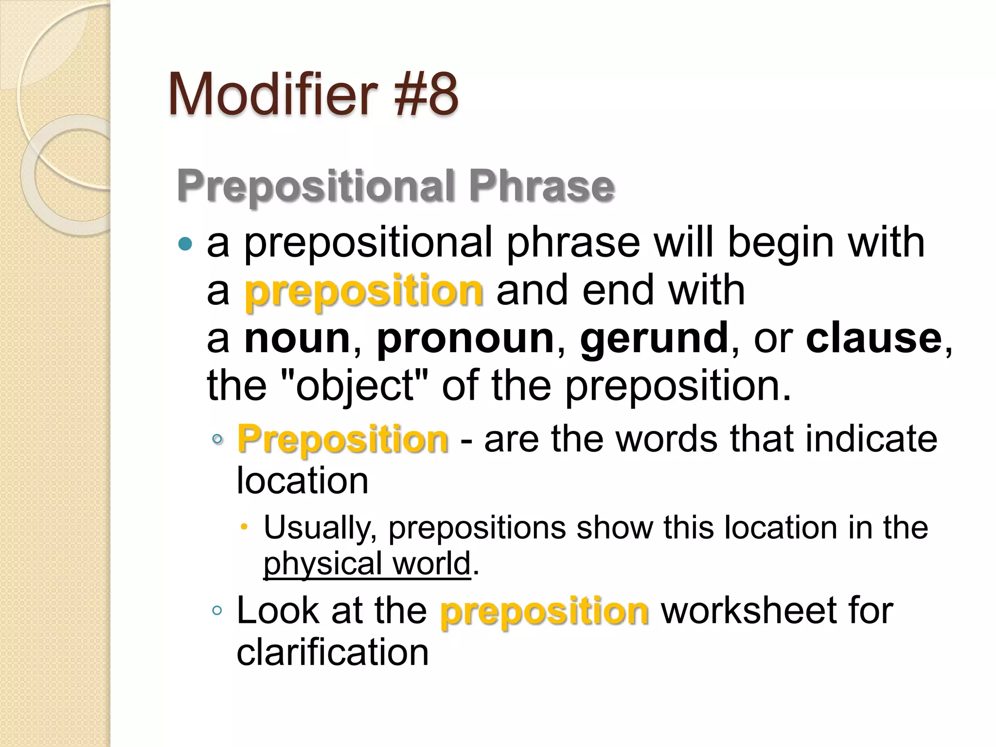 Modifiers | PPTX