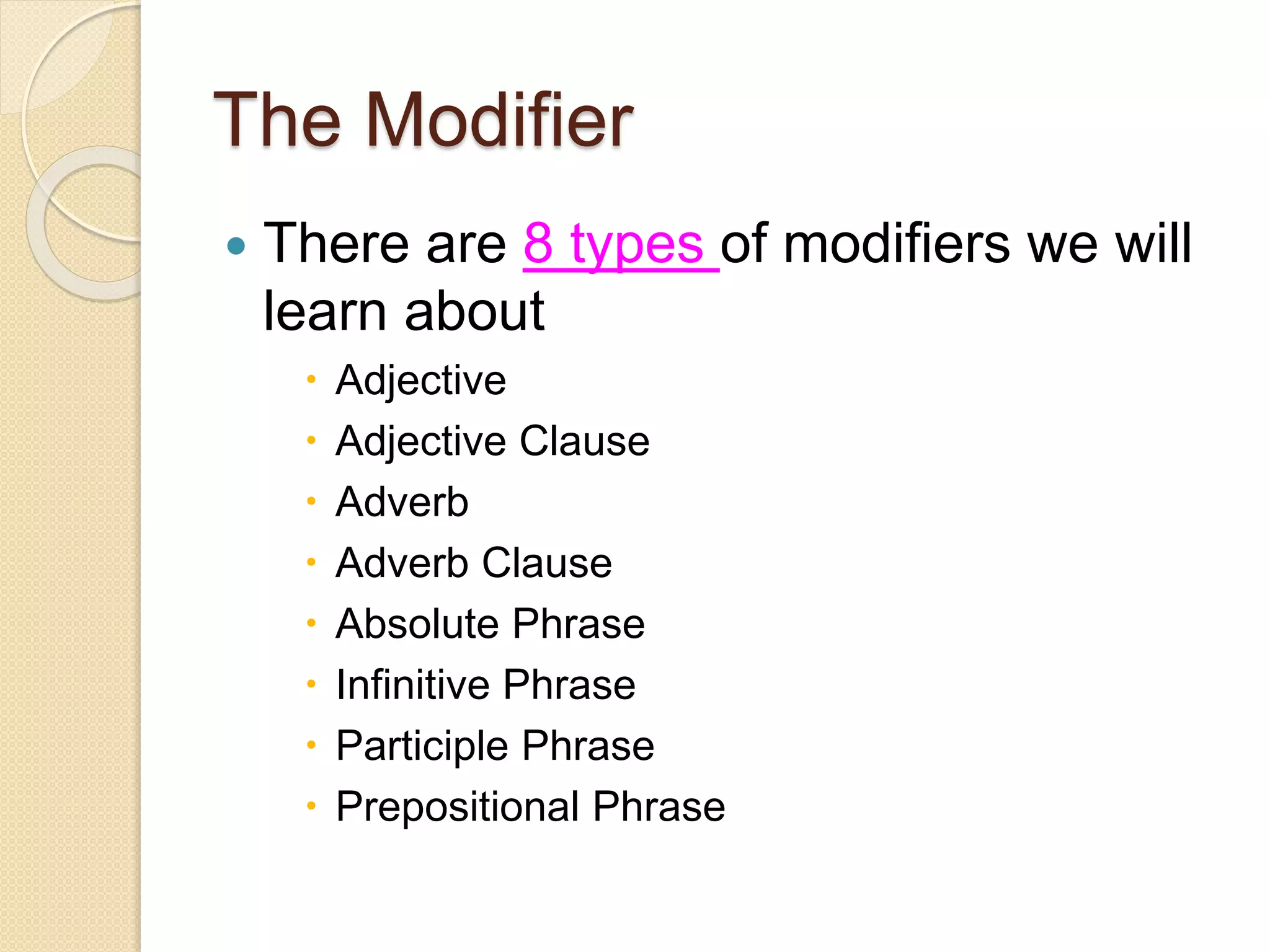 Modifiers | PPTX