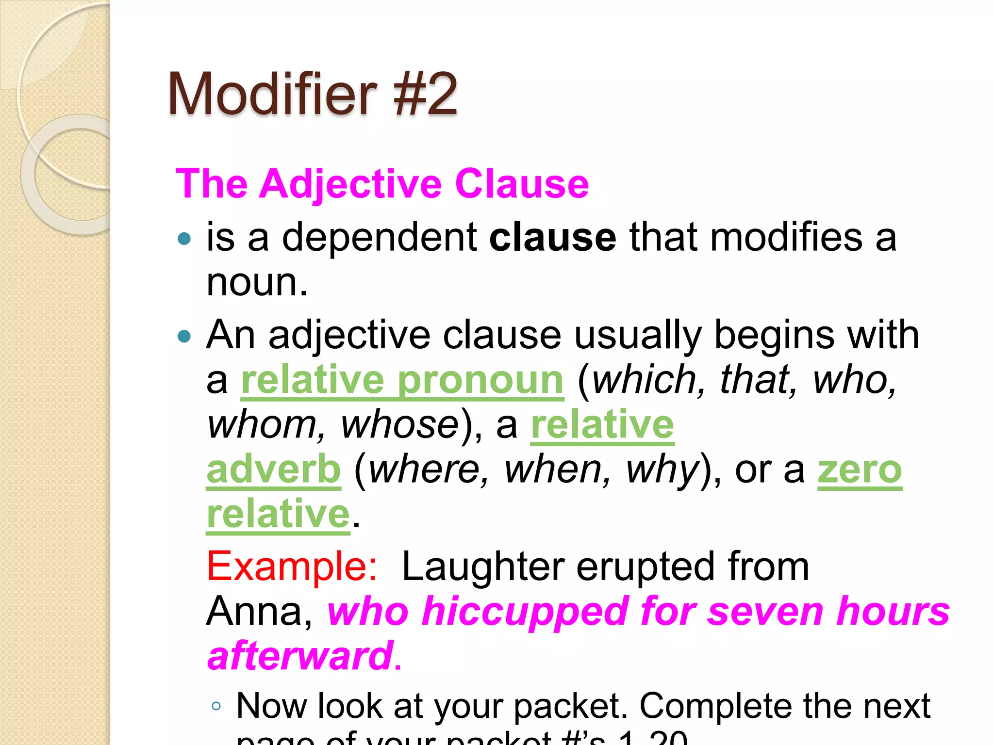 Modifiers | PPTX