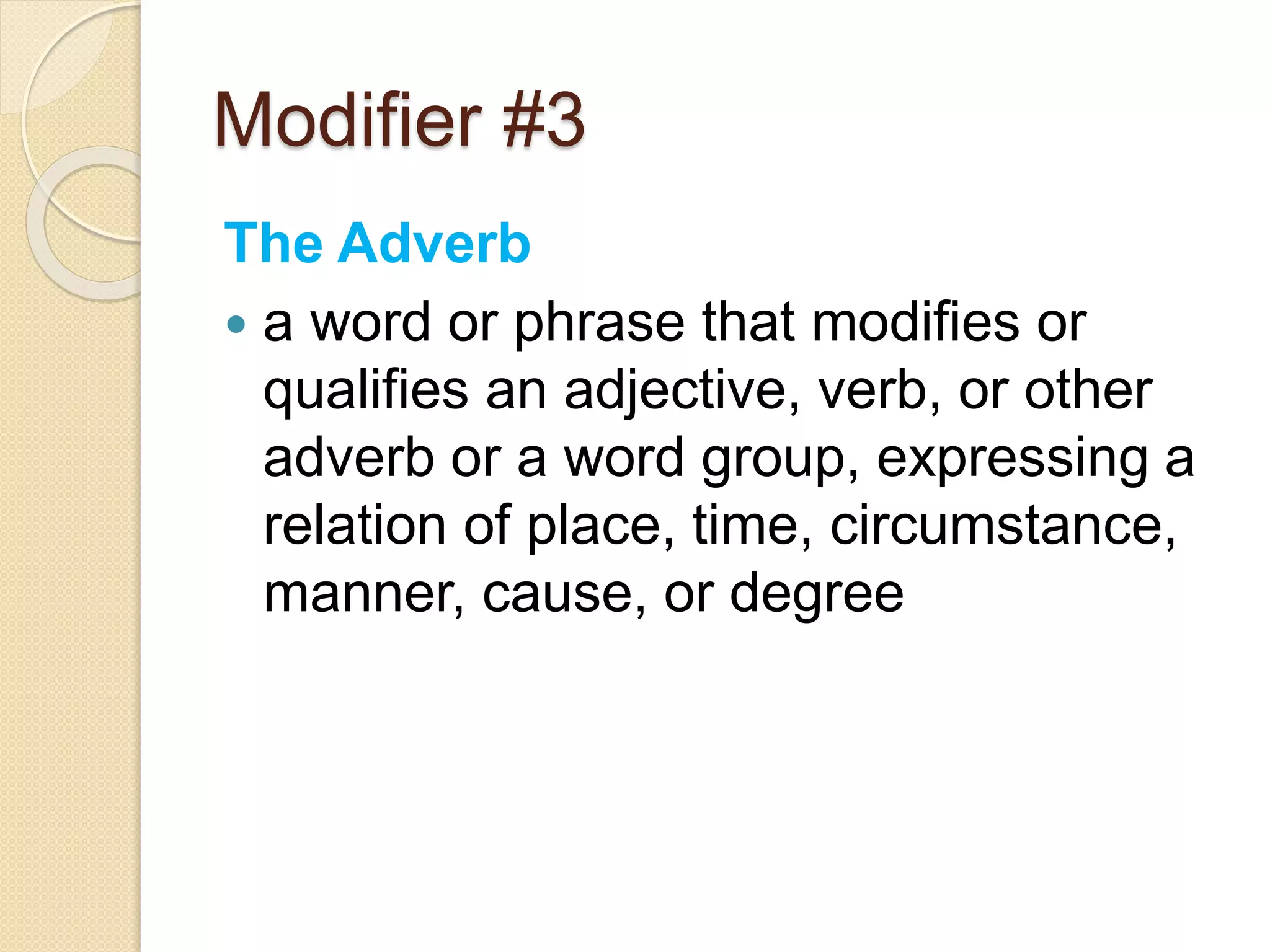 Modifiers | PPTX