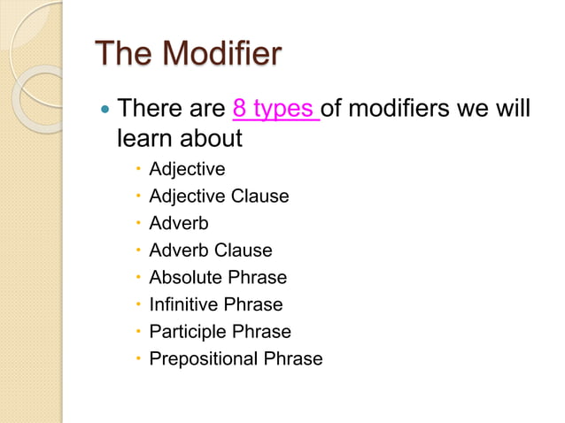 Modifiers | PPTX