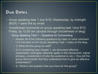 9. due dates reminder, unit 1 test | PPT