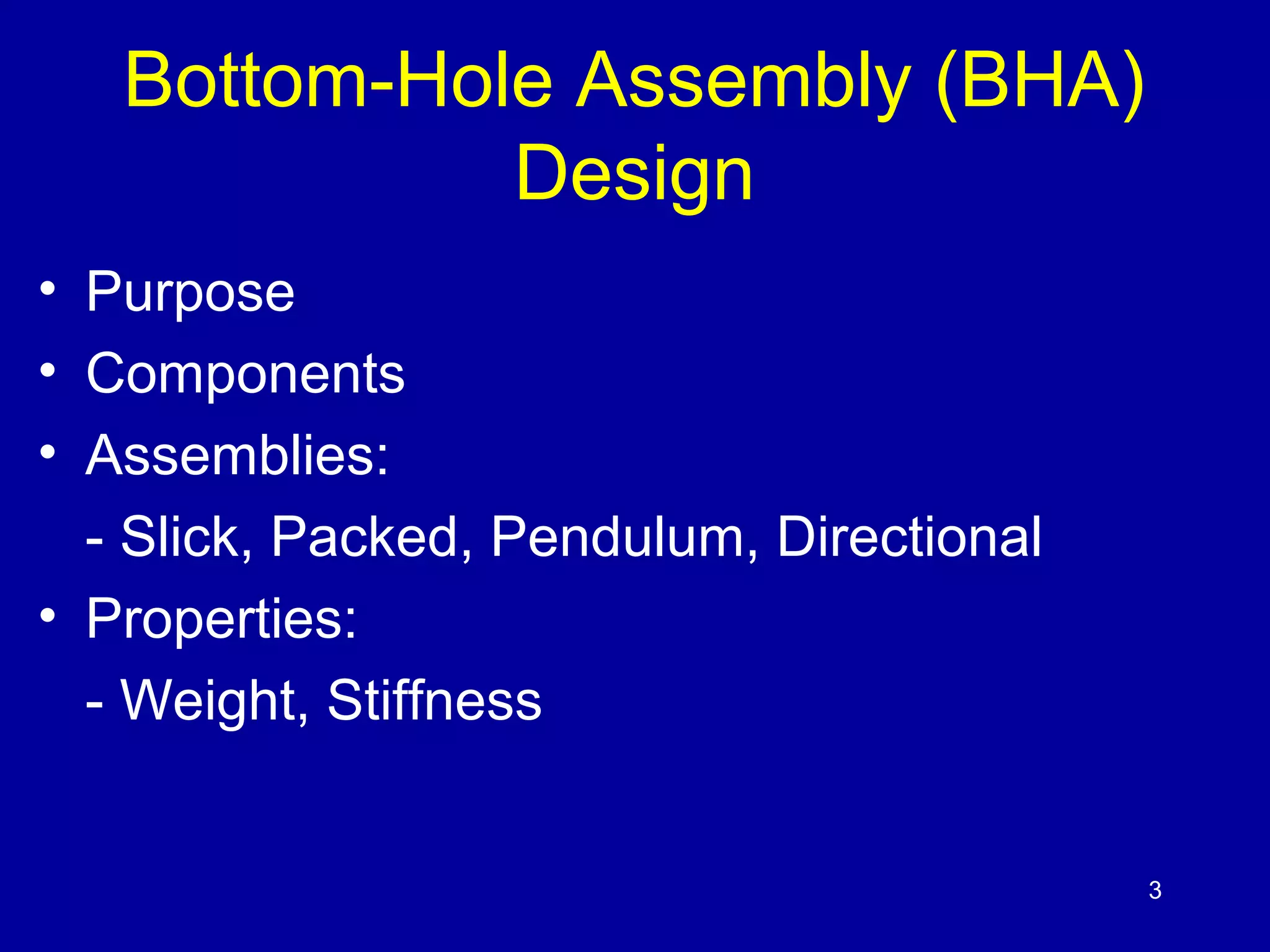 Drillstring & BHA Design | PPT