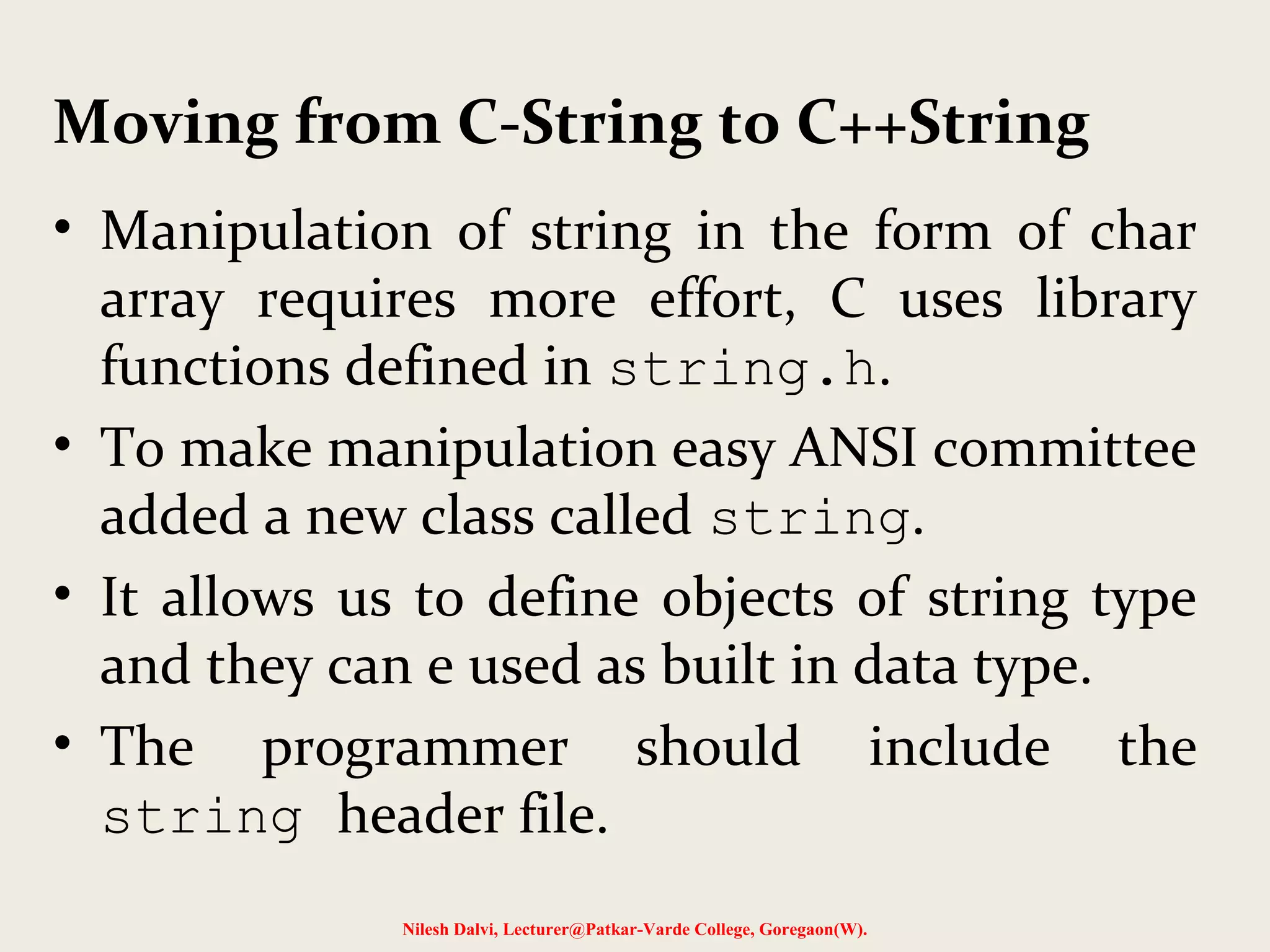Strings | PPT