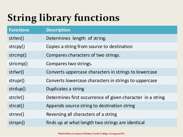Strings
